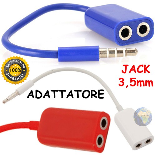 Adapter Jack 3,5mm Kabel Doppelt Verbindung Stecker 2 Weibchen Audio ...