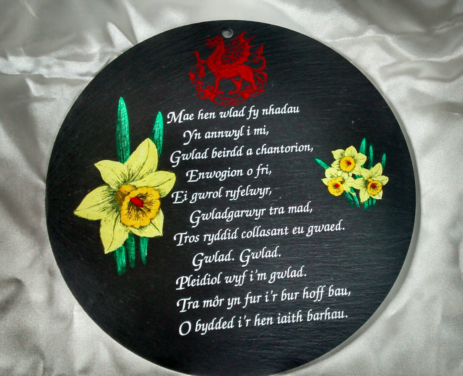 9" welsh slate plaque - WELSH NATIONAL ANTHEM cymru wales Rugby Fan ...