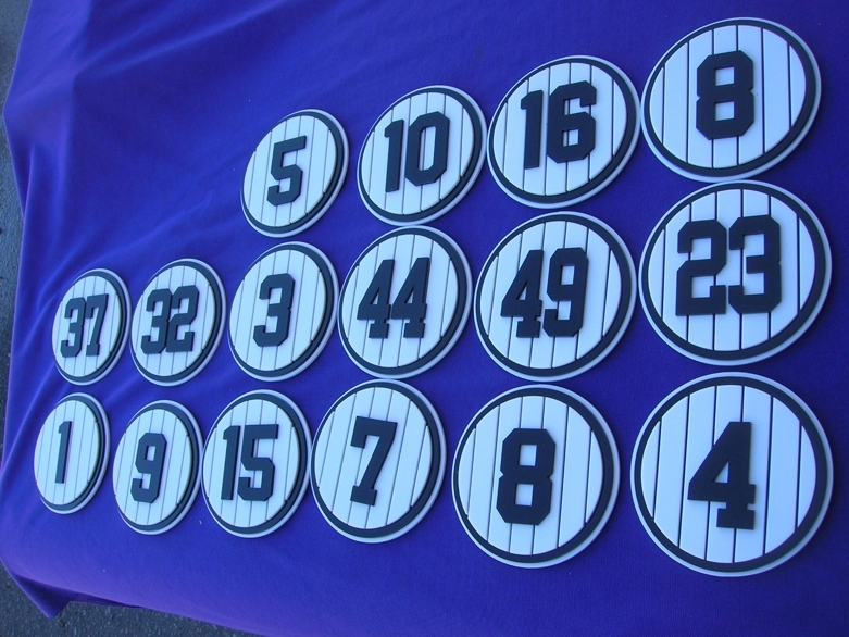 YANKEES 3D numbers FULL SET 23 Park 3-D signs Judge New York NY ...