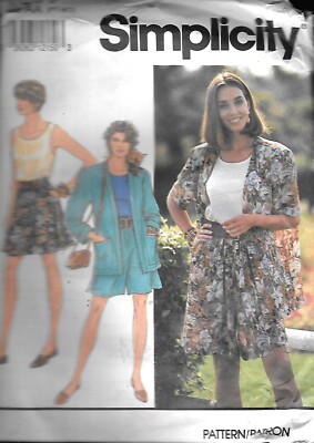 Vintage Simplicity #7677 Misses' Shorts, Top & Unlined Jacket - Size P ...