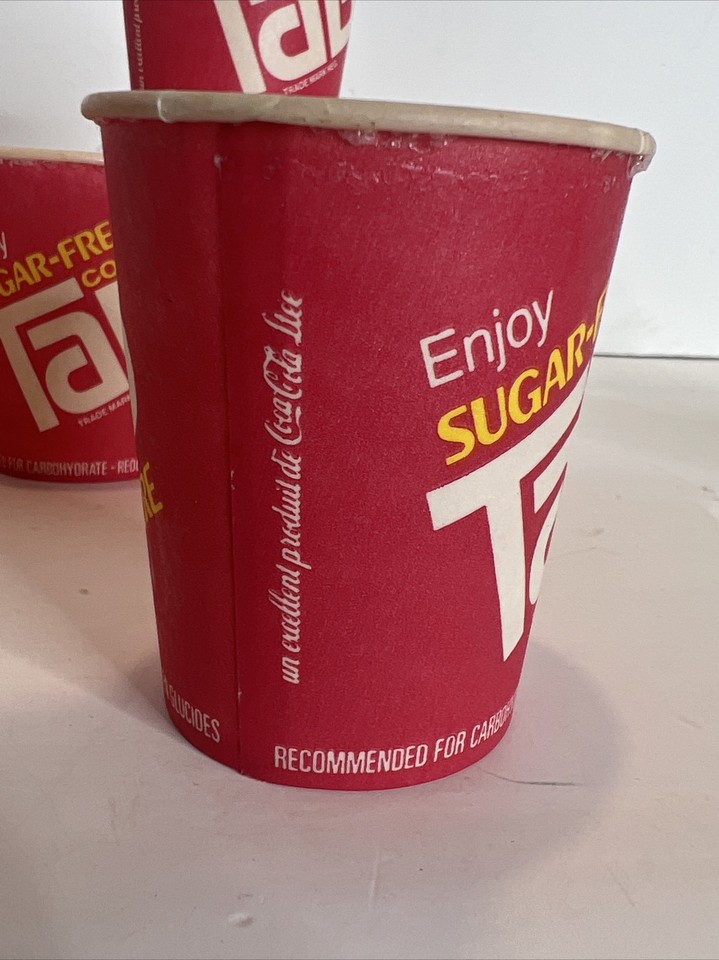Tab Cola Wax Cup x5 Sample 4 oz Waxed Soda Cups Coca Cola Co Vintage ...
