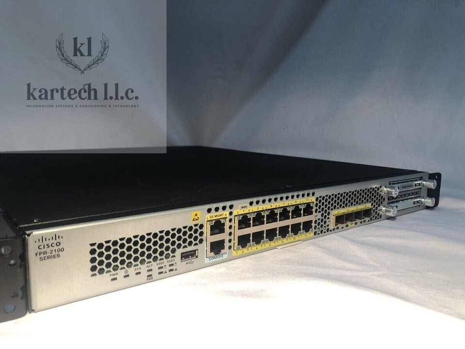 CISCO FPR-2120-ASA-K9 FirePower Firewall Security Appliance w/ 100GB ...