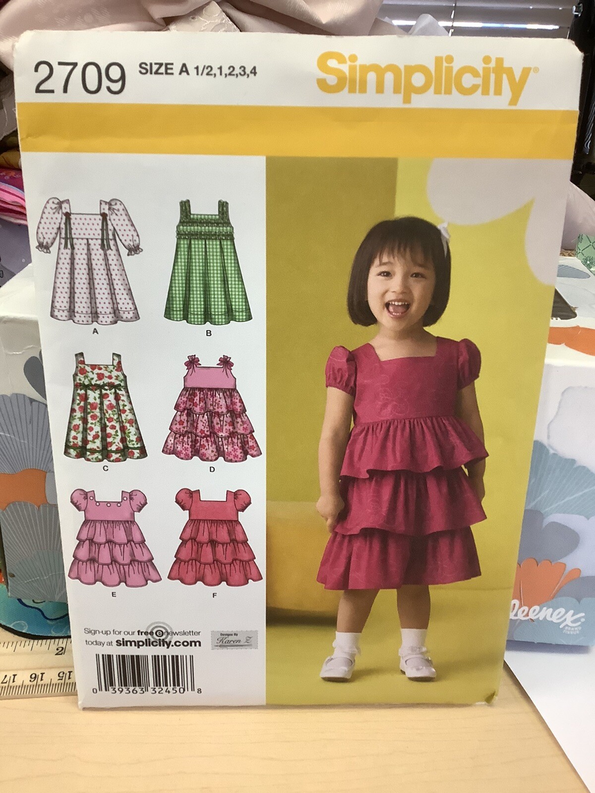 Simplicity Girls Pattern 2709 - BABY TODDLER DRESS Tiered Option Sz 1/2 ...