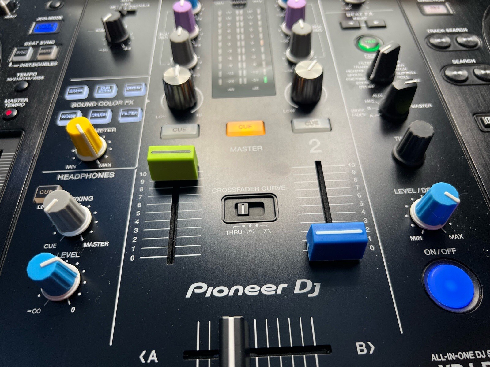 2 x GREEN KNOB FADER CAP MIXER PIONEER DENON PRIME NUMARK RANE VESTAX ...