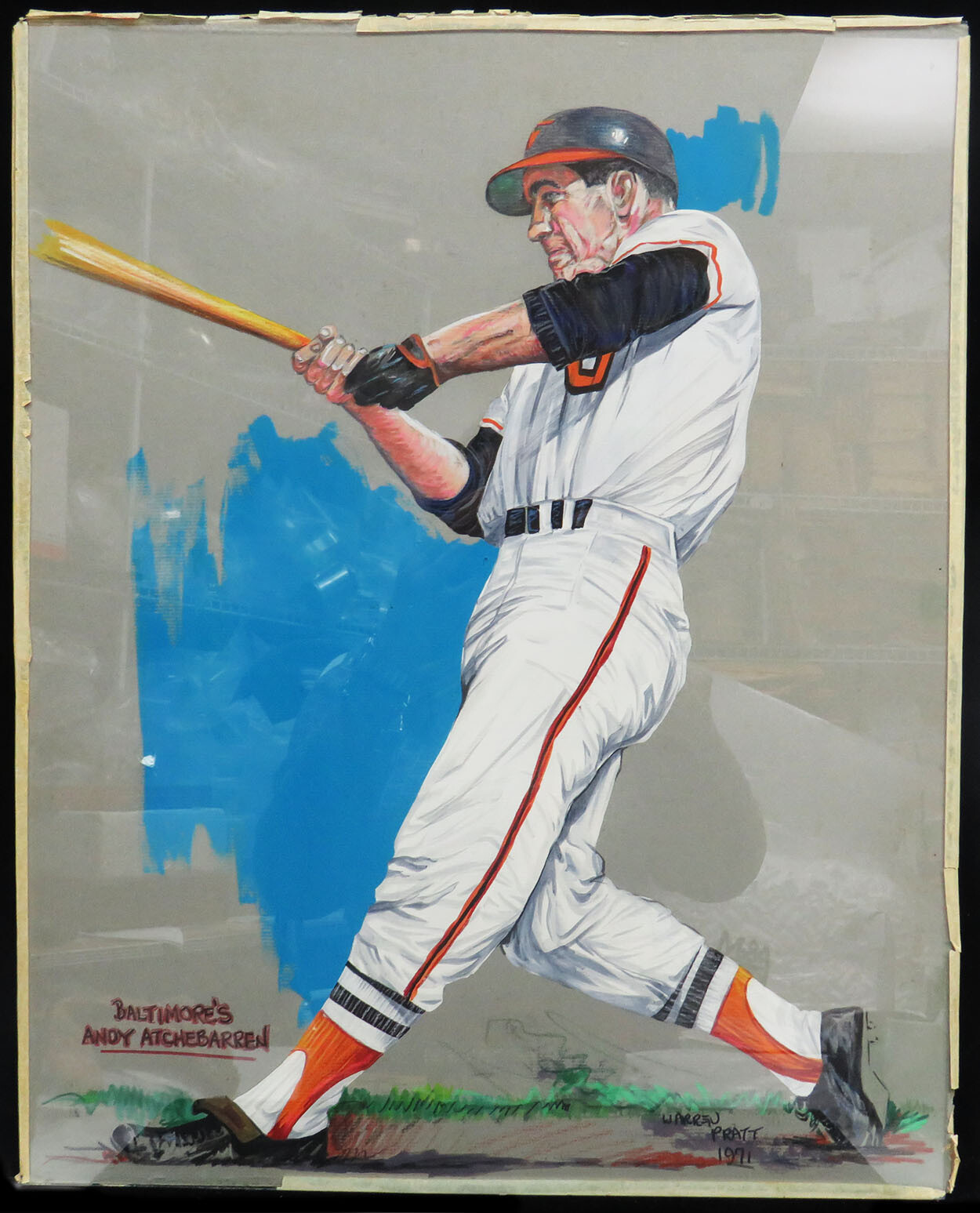 1971 ANDY ATCHEBARREN BALTIMORE ORIOLES MLB ORIGINAL WARREN PRATT ...