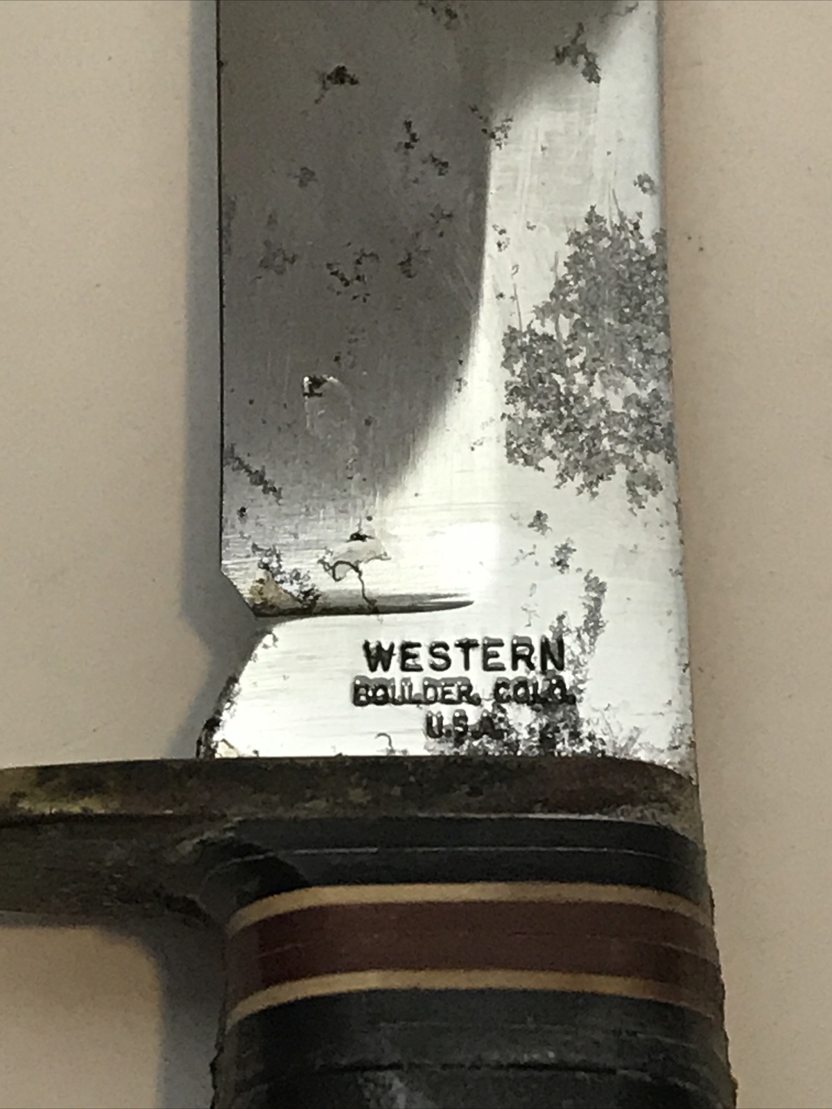 Vintage RARE GREAT WESTERN BOULDER COLO.USA hunting knife 1950-1960 L66 ...