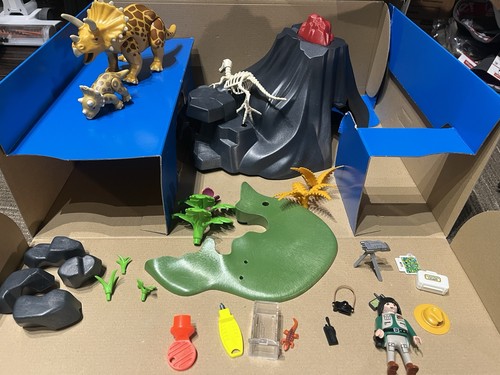PLAYMOBIL Triceratops With Volcano (4170) | eBay