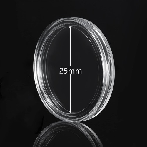 25 mm Coin Holder for Quarter, 100 Pieces Coin Capsules with Case, Coin ...