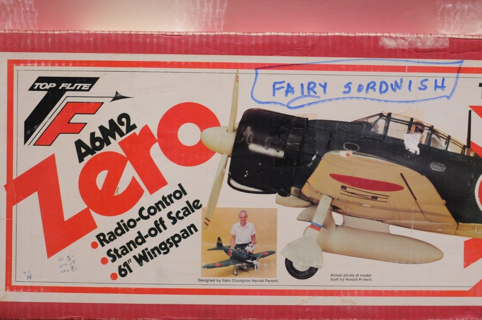 TOP FLITE A6M2 ZERO FAIRY SWORDFISH R/C PLANE KIT WITH 61 INCH WINGSPAN ...