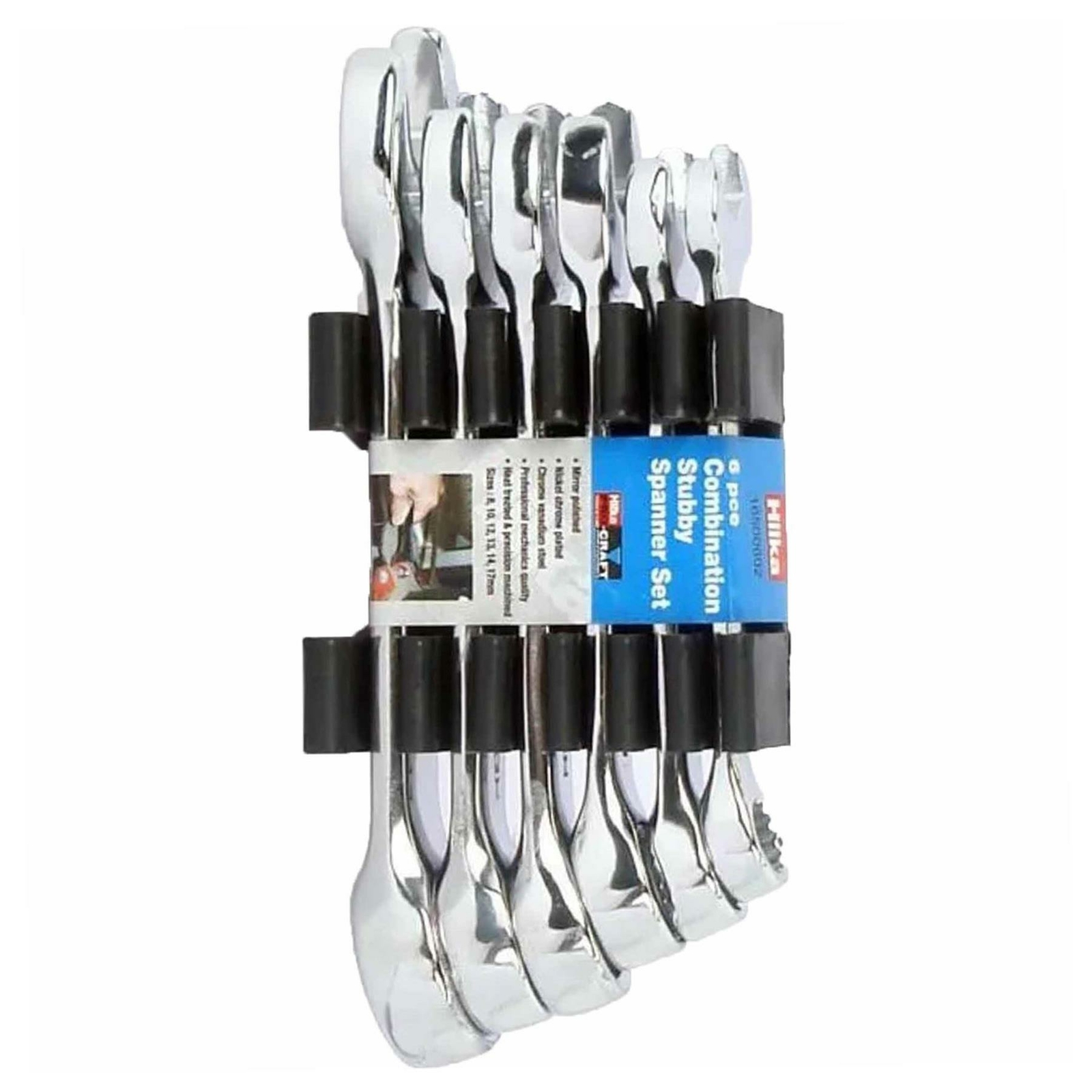 6pc Stubby Spanner Set Short Reach Combination Spanners 8mm - 17mm ...