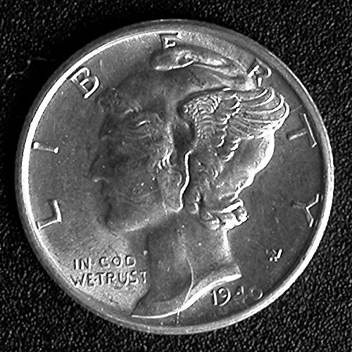 1940-S Liberty (Mercury) Dime - Defective Die - Two Die Cracks | eBay