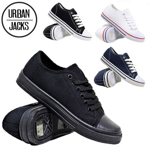 MENS LACE UP CASUAL CANVAS ESPADRILLES PUMPS SHOES GYM PLIMSOLLS ...
