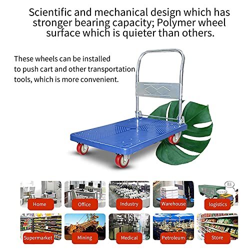 Push Cart Wheels 4 Inch Heavy Duty Pvc Pltae Casters Cart Wheel ...