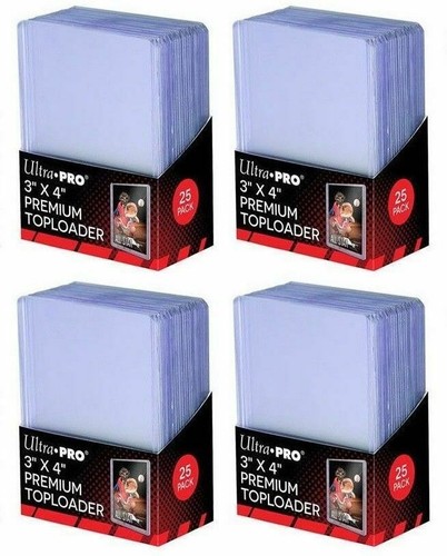 ULTRA PRO TOP LOADERS LOADER X100 (4X25) 35Pt Clear Premium BRAND NEW ...