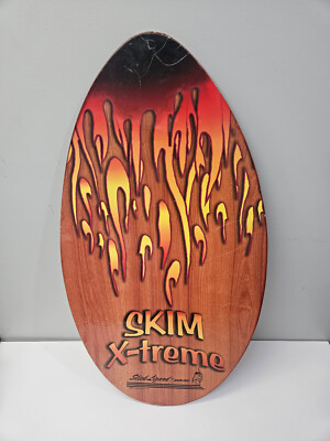 Large 35 x 20 Inch Wooden Skim X-treme Board Skimboard Slick Lizard ...
