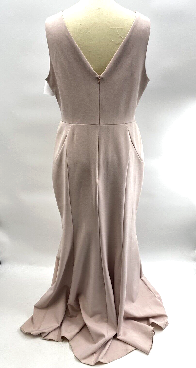 Ariella London Women's Dusky Pink Twist Front Long Evening Dress Size ...