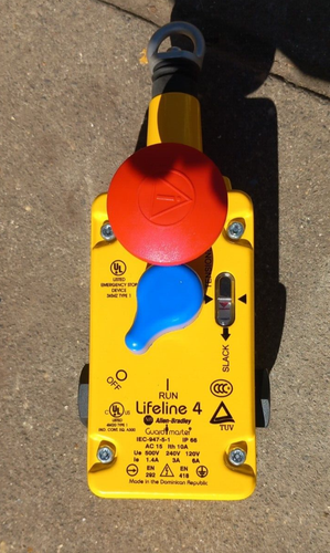 Allen Bradley Guardmaster Rope Pull Switch Lifeline 4 Cable Pull ...