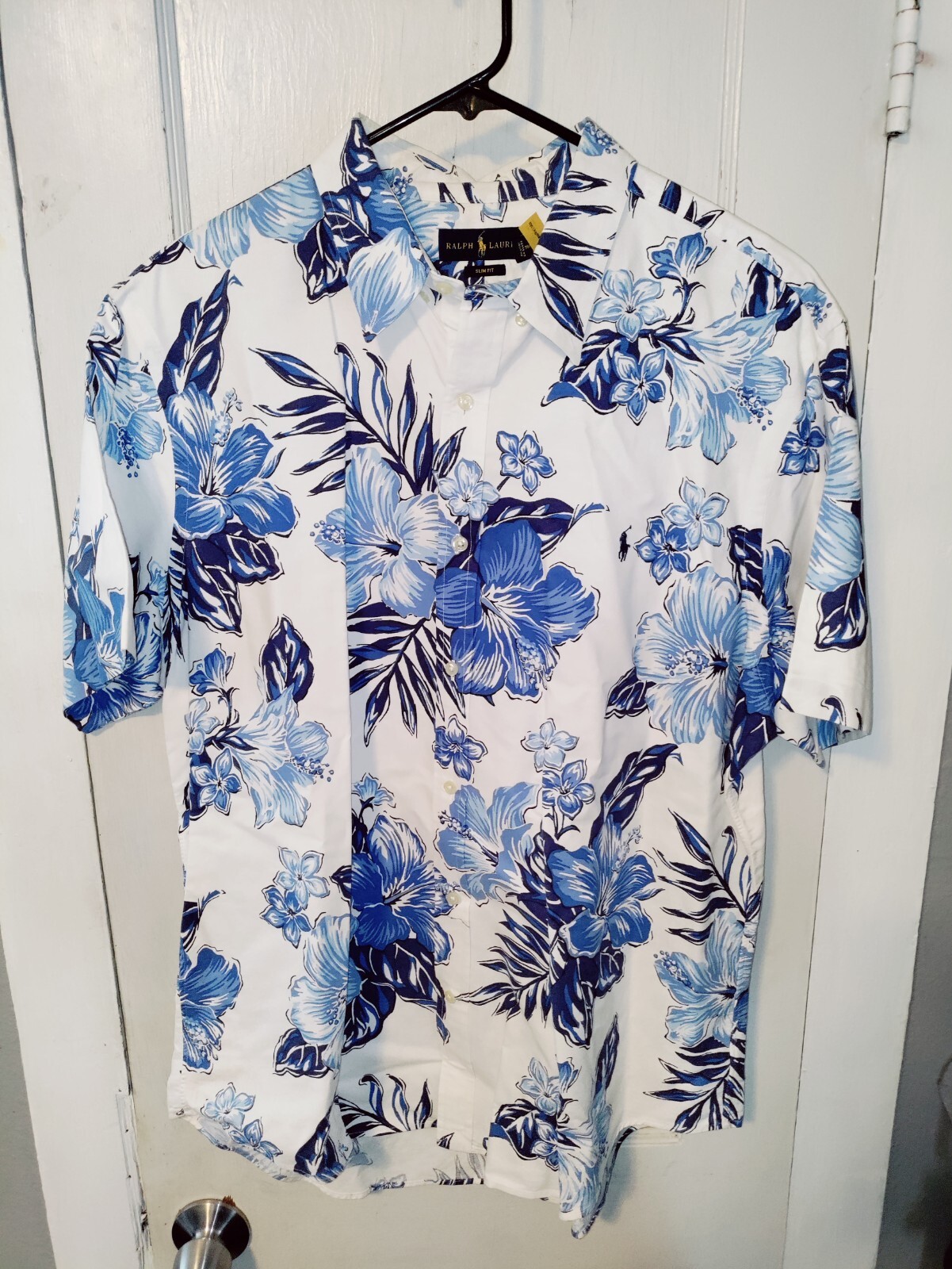 Polo Ralph Lauren Button Down Shirt Mens Size 2XL Blue Floral Paisley ...