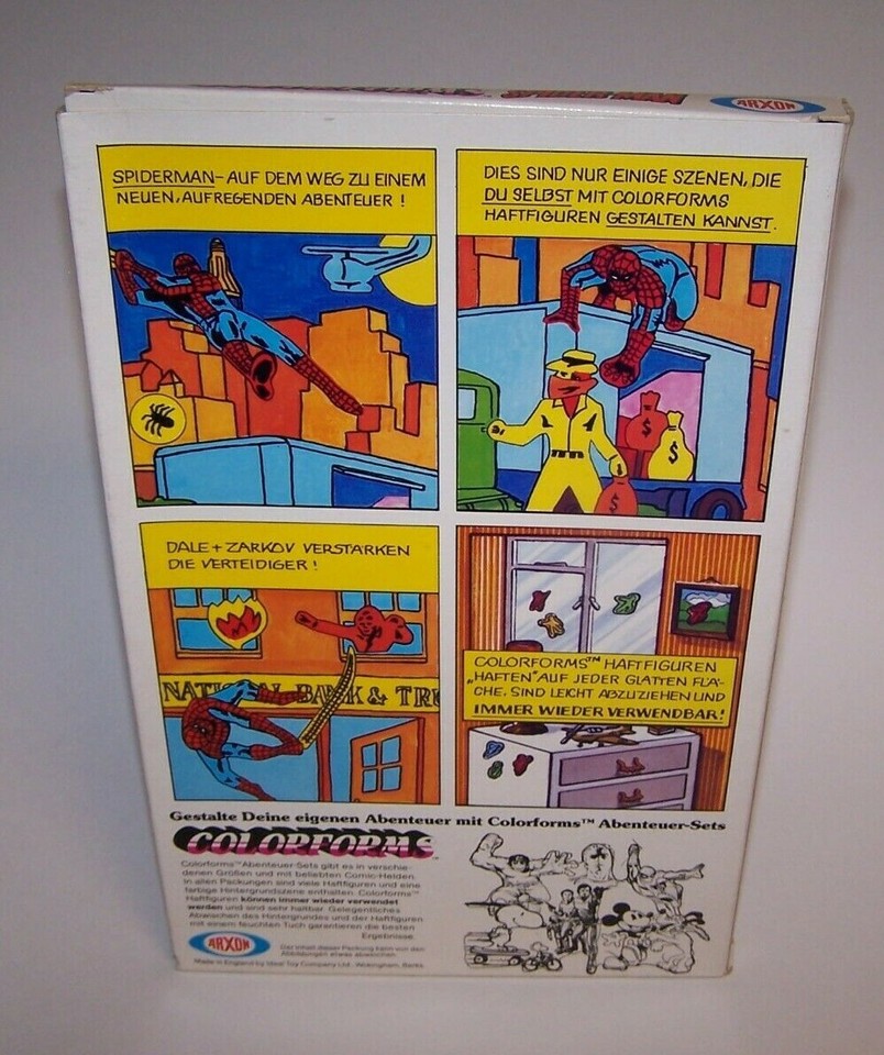 Marvel Der Tollkuhne Spider-Man Abenteuer Playset Colorforms 1978 ...