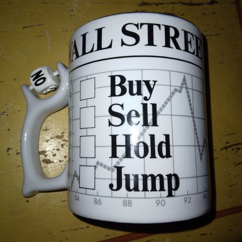 Dept 56 Wall Street Stock Market Buy Sell Hold Jump Dice Spinner Coffee ...