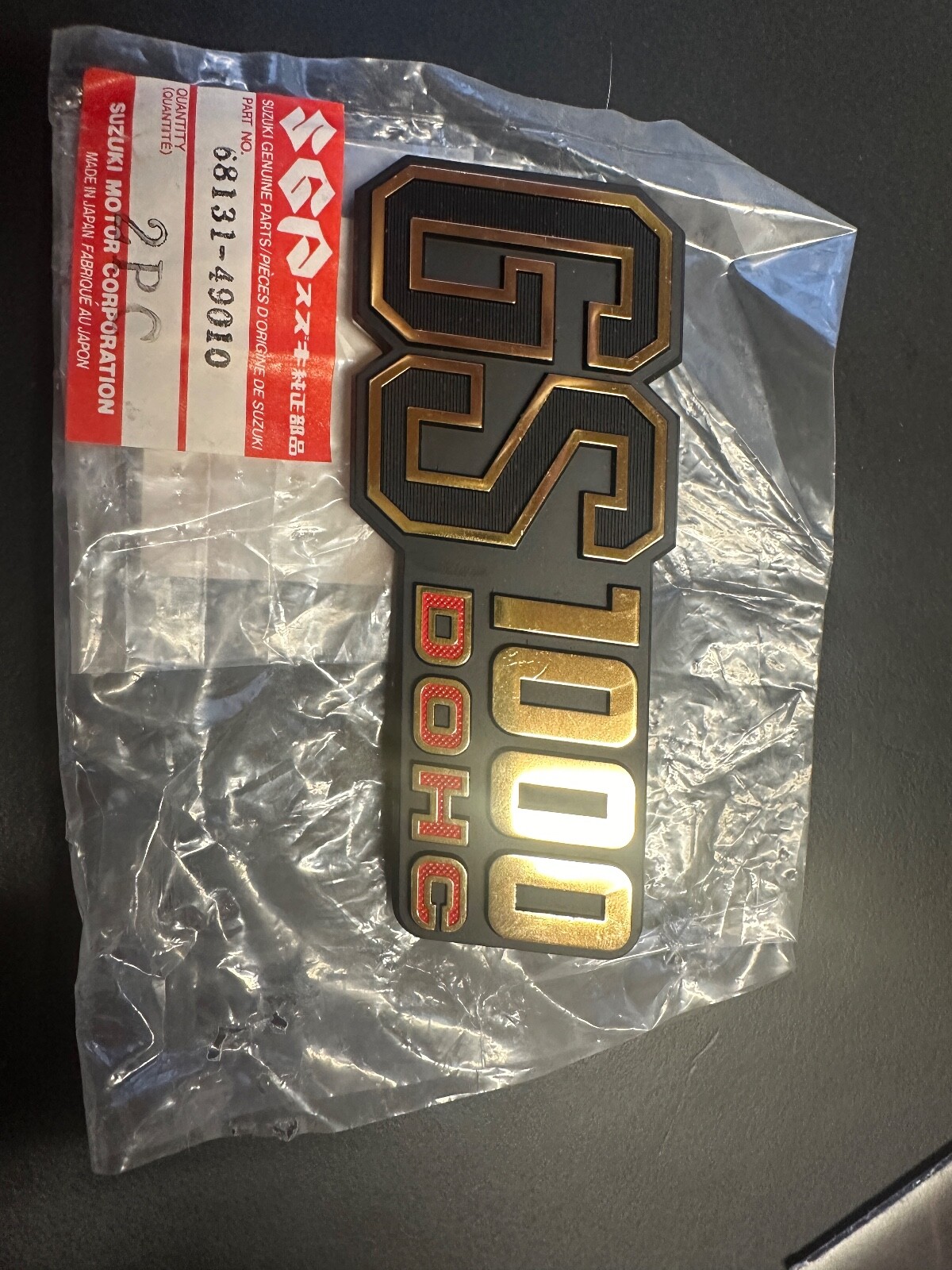 NOS Suzuki Gs1000 Frame Cover Emblem 68131-49010 GS 1000 for sale ...