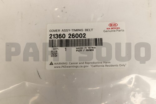 2136026002 Genuine Hyundai / KIA COVER ASSY-TIMING BELT UPR | eBay