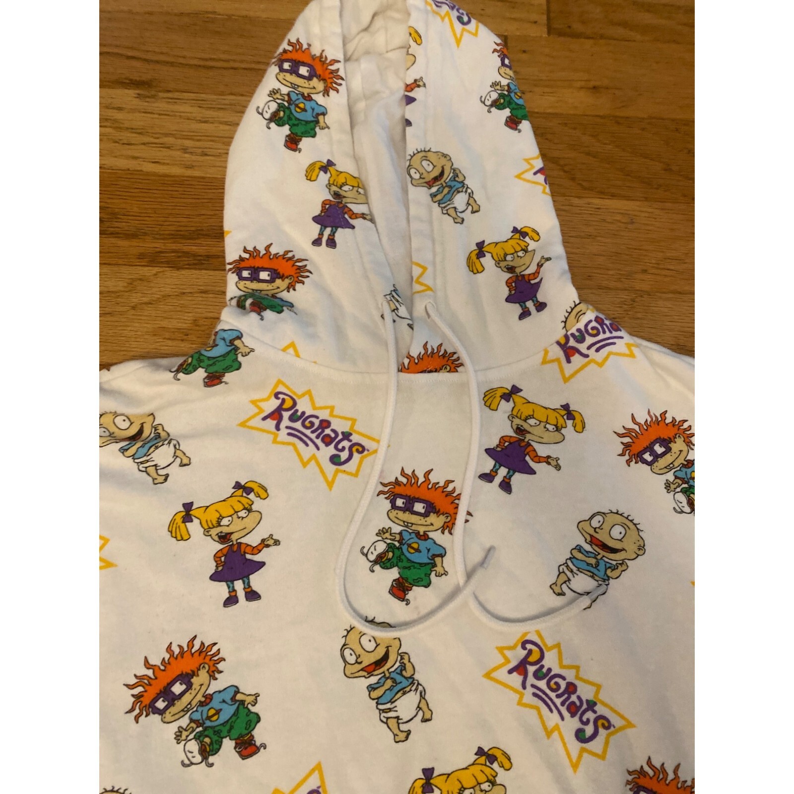 Nickelodeon women's 90's rugrats graphic cropped hood… - Gem