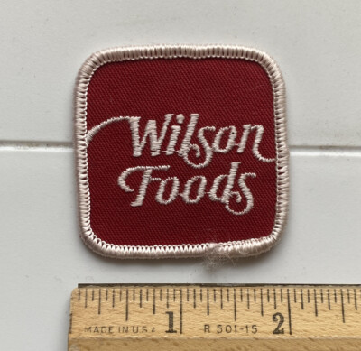 Wilson Foods Grocery Stores Red White 2" Square Embroidered Patch Badge ...
