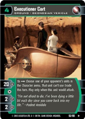 STAR WARS TCG WOTC JEDI GUARDIANS EXECUTIONER CART 53/105 FOIL NM ...