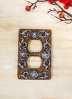 Set of 2 Western Stars Lace Scroll Wall Double Receptacle Outlet Switch ...