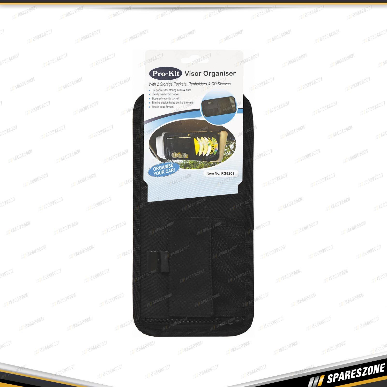 Pro-Kit CD Visor Organizer - Holds up to 10 CDs Attaches to the Visor ...