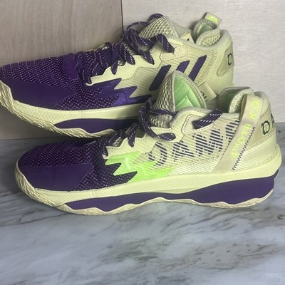Adidas Dame 8 Lillard Yellow Tint/ Glory Purple GY0383 Men's 8 ...