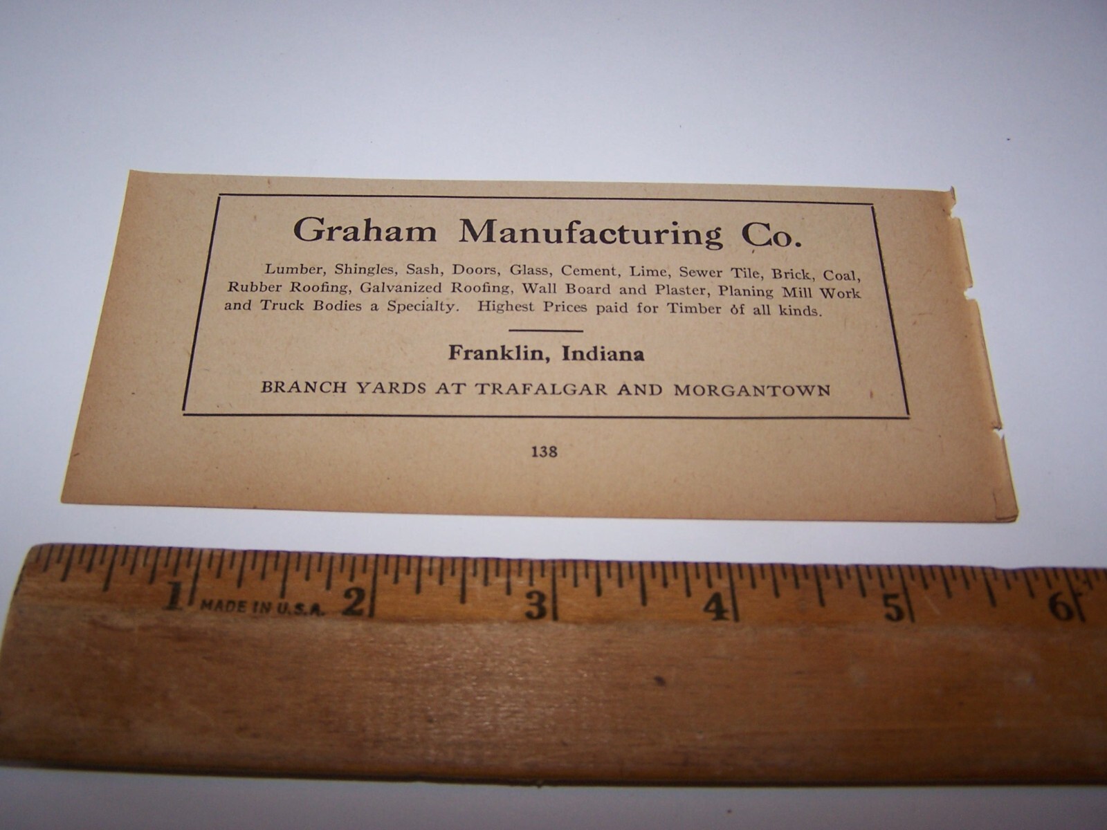 1916 GRAHAM MANUFACTURING CO Paper Ad FRANKLIN INDIANA | eBay