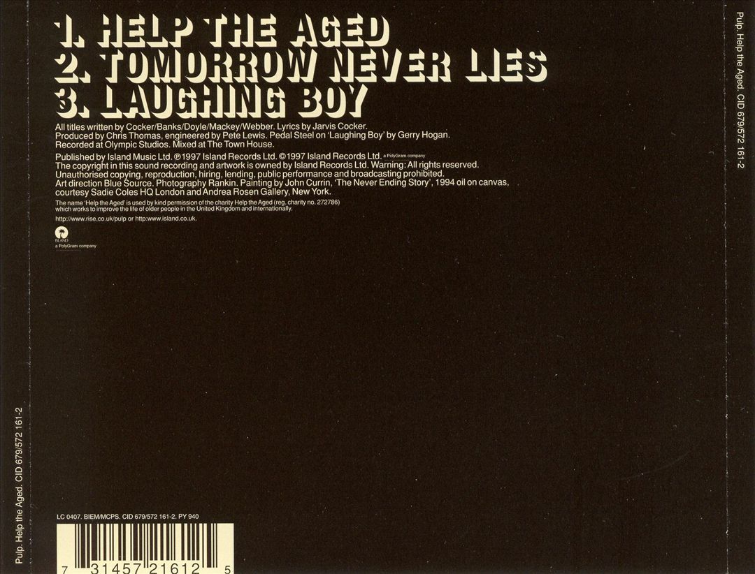 PULP - HELP THE AGED [SINGLE] NEW CD 731457216125 | eBay