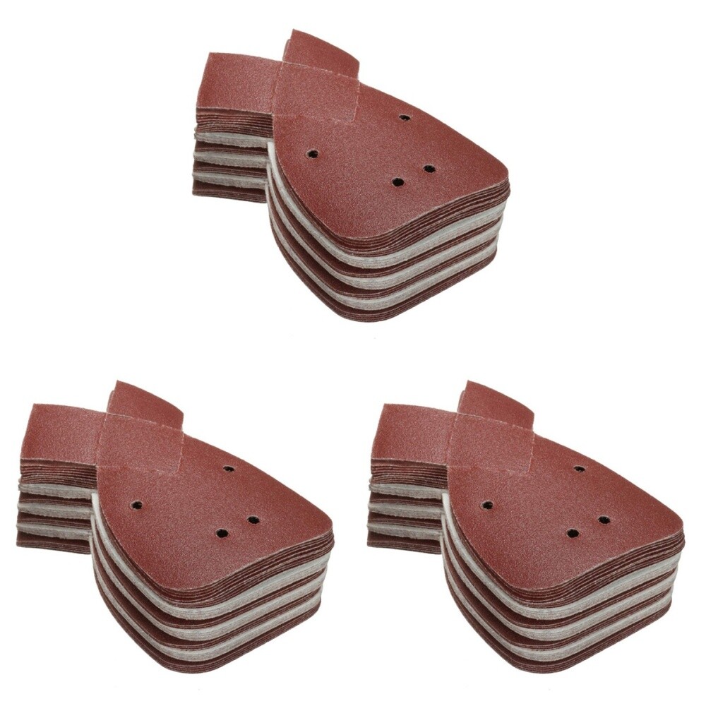 40 PCS Detail Sandpaper Sanding Discs Palm Sander Triangle Pads | eBay