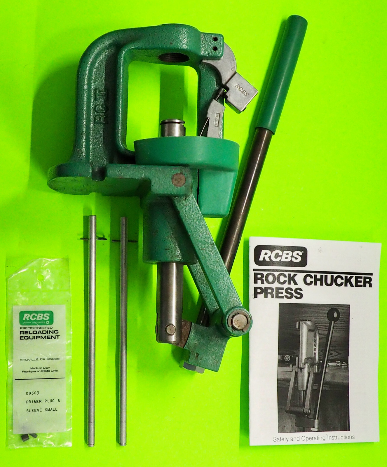 RCBS RC II Press-(09366)-w/Lee 1-1/4 Breech Lock Kit & (3) Spline Drive ...