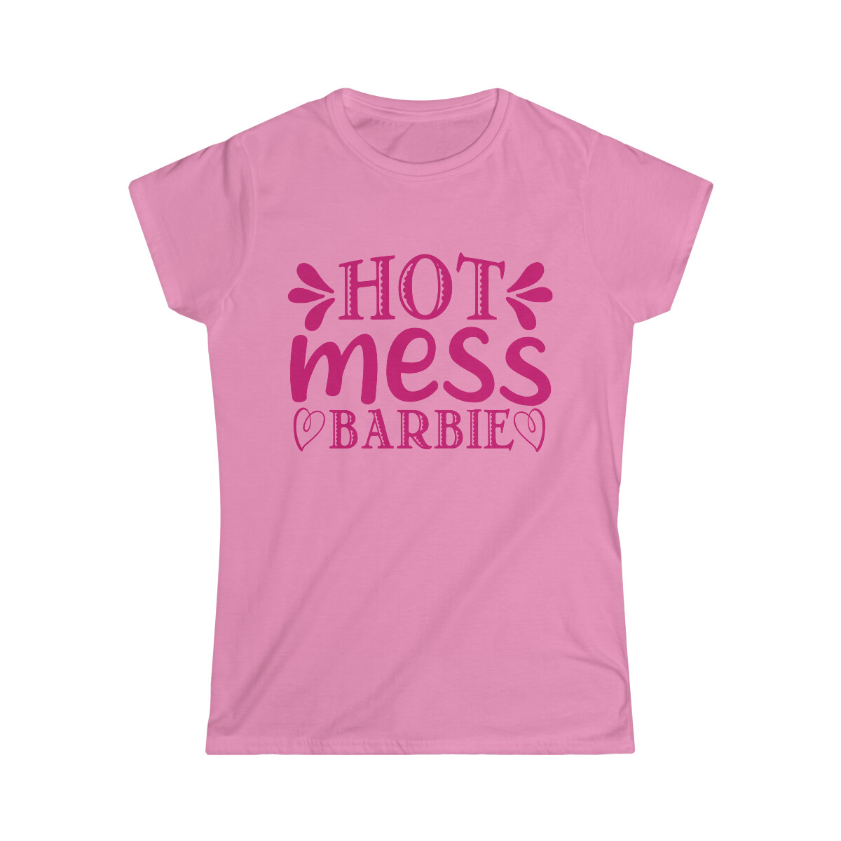 Hot Mess Barbie Semi-Fitted T-Shirt-Pink | eBay