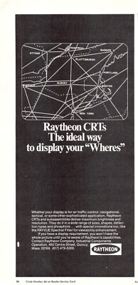 Raytheon CRT Is The Ideal Way To Display Your "Wheres" Vtg Magazine ...