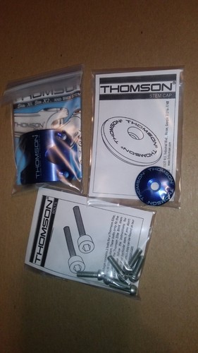 Thomson X4 Stem Kit Top Cap Faceplate & Bolt Dress Up Upgrade Kit Blue ...