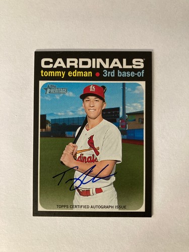 2020 Topps Heritage High Number TOMMY EDMAN Real One Auto #ROA-TE ...