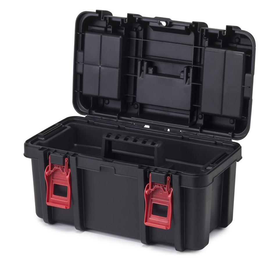 Hyper Tough 16-Inch Toolbox, Plastic Tool and Hardware Storage, Black | eBay