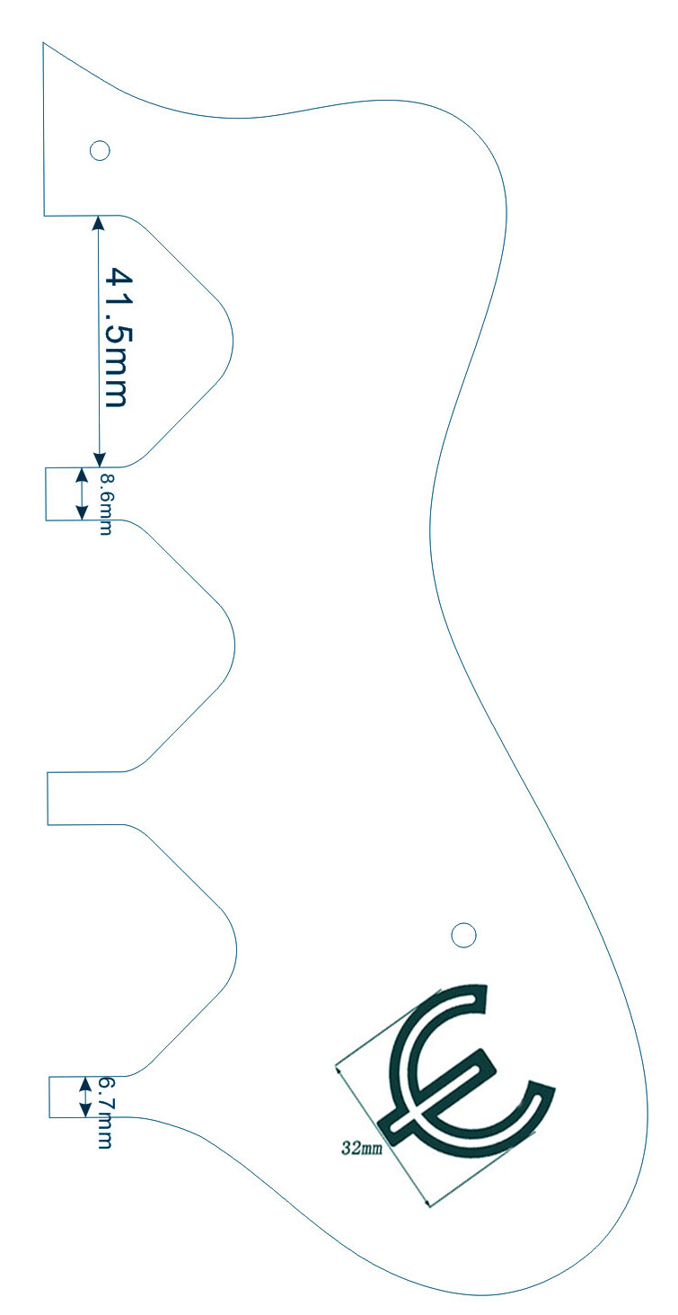 New Riviera Custom For Epiphone P93 & E Logo Guitar Pickguard,4 Ply ...