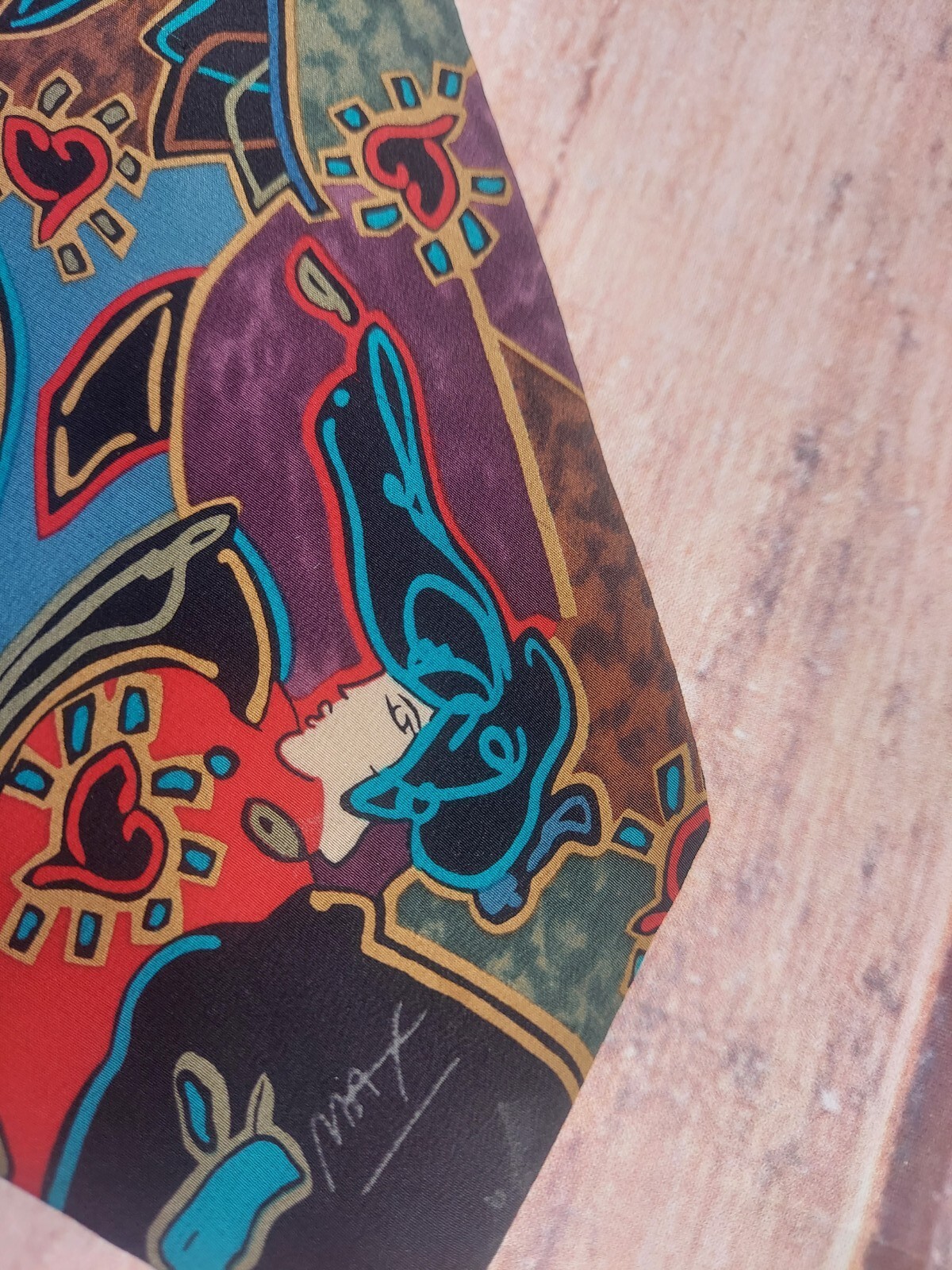 Peter Max Artist Neomax By Belle Silk Abstract Neckt… - Gem