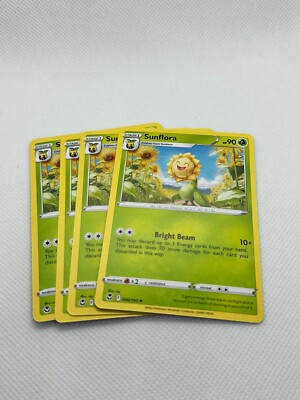 4x Sunflora 006/195 NM Silver Tempest Pokemon Card Free Ship | eBay