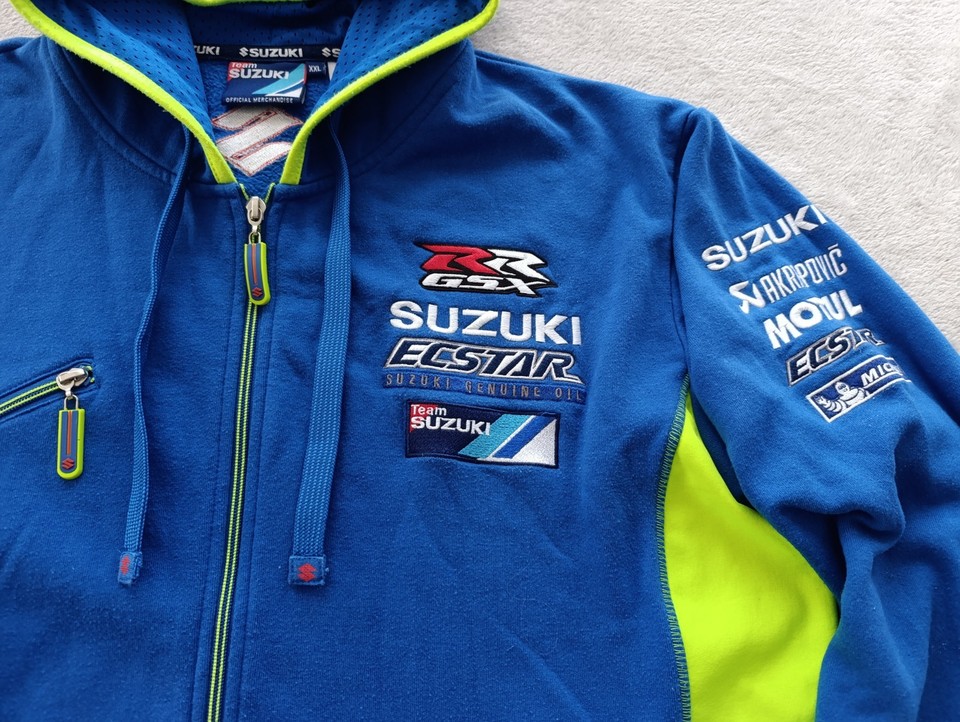 Suzuki R-GSX Ecstar Racing Motorsport Blue Zip Hoodie Sweater Jacket ...