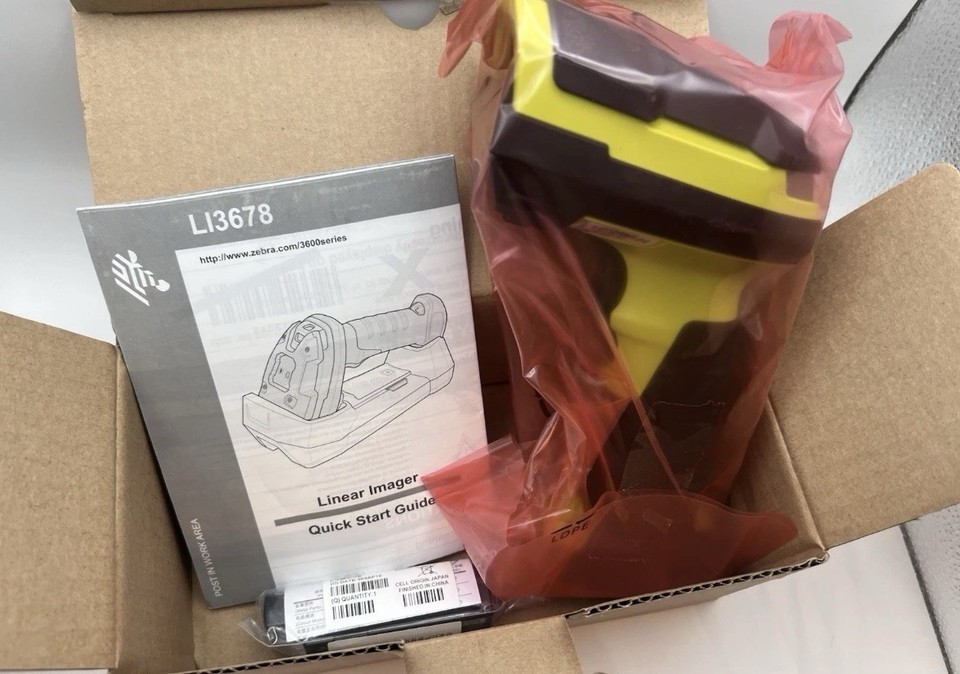 Zebra LI3678-SR0F003VZWW Wireless Barcode Scanner/STB3678 Dock FREE ...