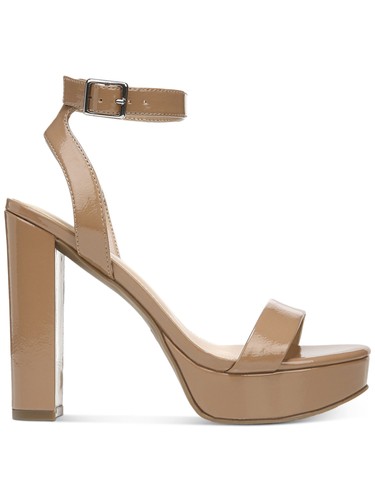 BAR III Womens Camel Beige Strap 1" Platform Ivy Block Heel Heeled ...