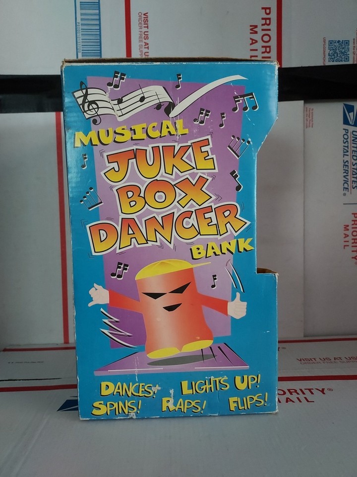Vintage 90s Music Juke Box Color Changing Dancing Coin Bank New In Box ...