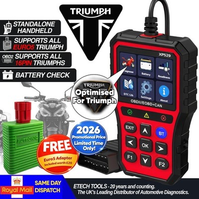 OBD2 Motorcycle Fault Code Scanner Diagnostic Tool for Triumph ...