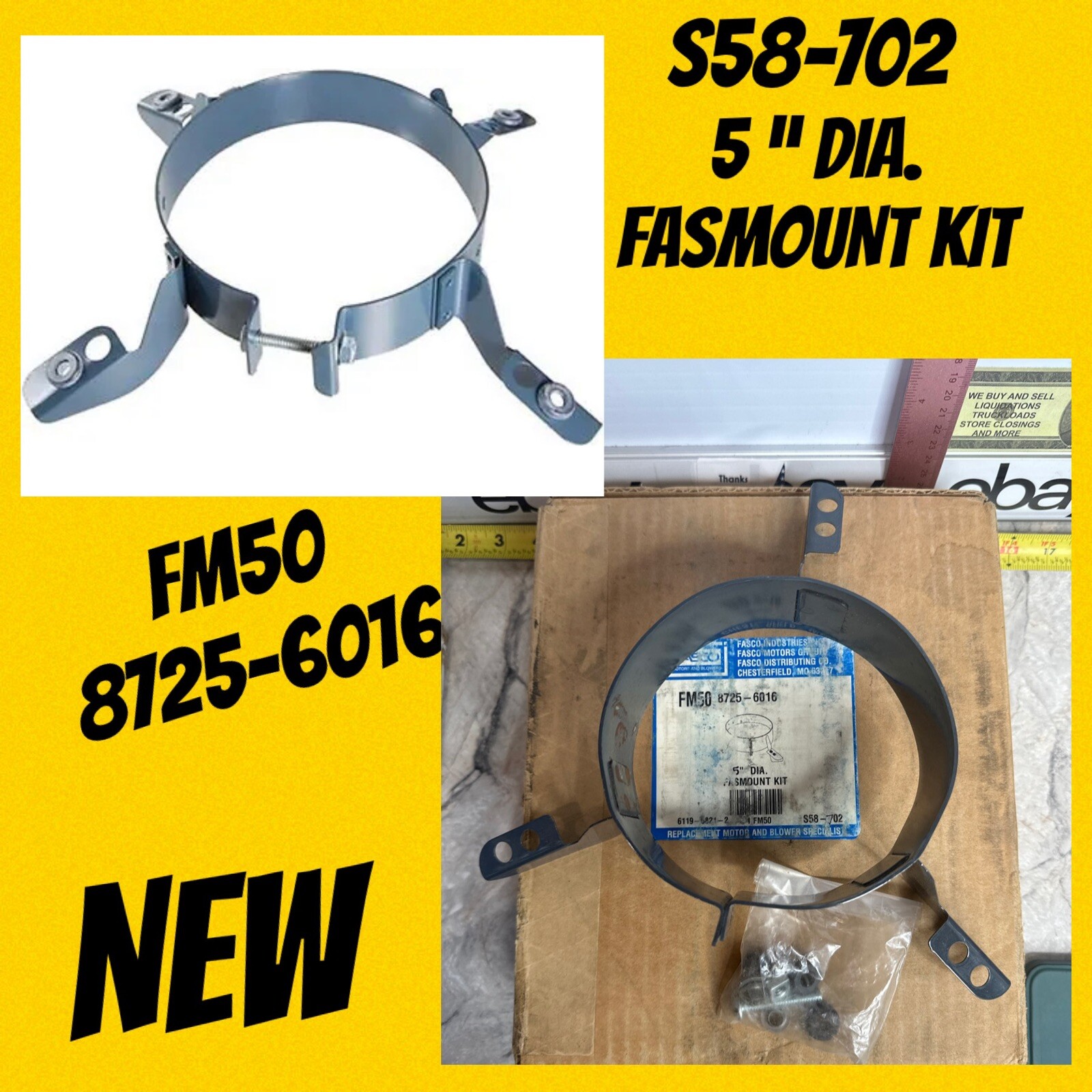 Fasco FM554 Flexible Mount Bracket With 4 Wing for sale online | eBay